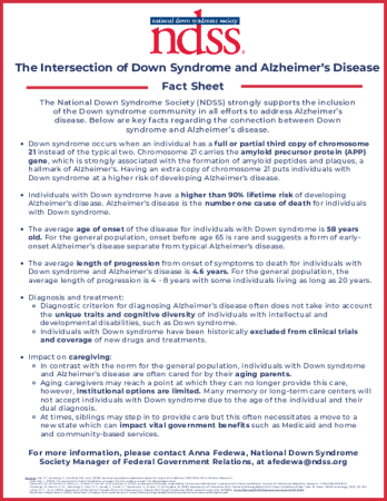 Alzheimer’s Disease Toolkit | National Down Syndrome Society (NDSS)